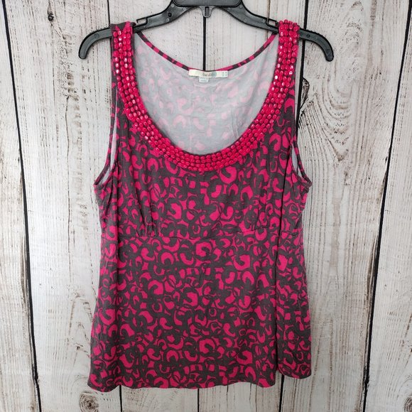 Boden | Tops | Boden Pink Gray Empire Waist Sleeveless Tank Top ...